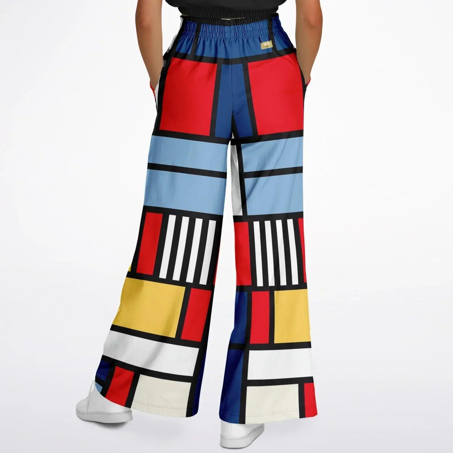 Alt Blue Hopscotch in Primary Geometric Eco-Poly Wide Leg Pants – Shop ...