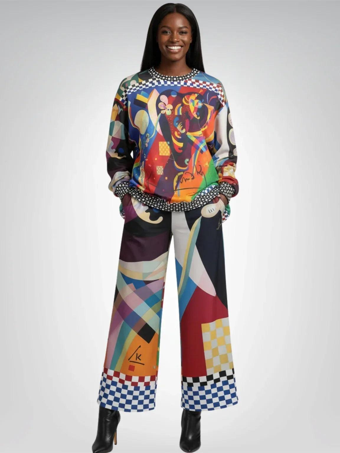 Composition in Nines - Kandinsky Eco-Poly Wide Leg Pants – Shop ...