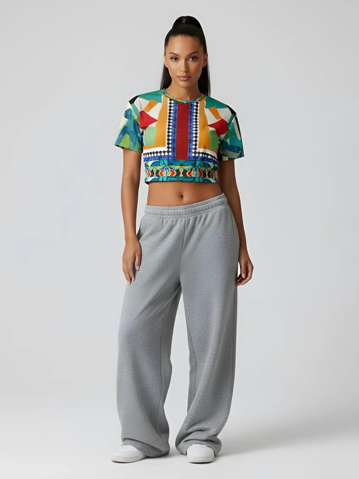 Interior Salon with Forget-Me-Nots in Full Glory Eco-Poly Short Sleeve ...